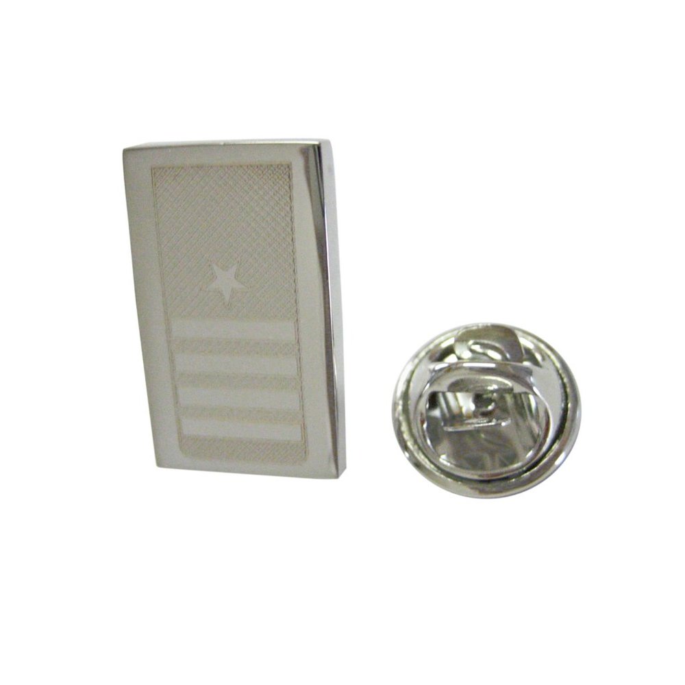 Etched Nautical Captain Rank Lapel Pin - Gem